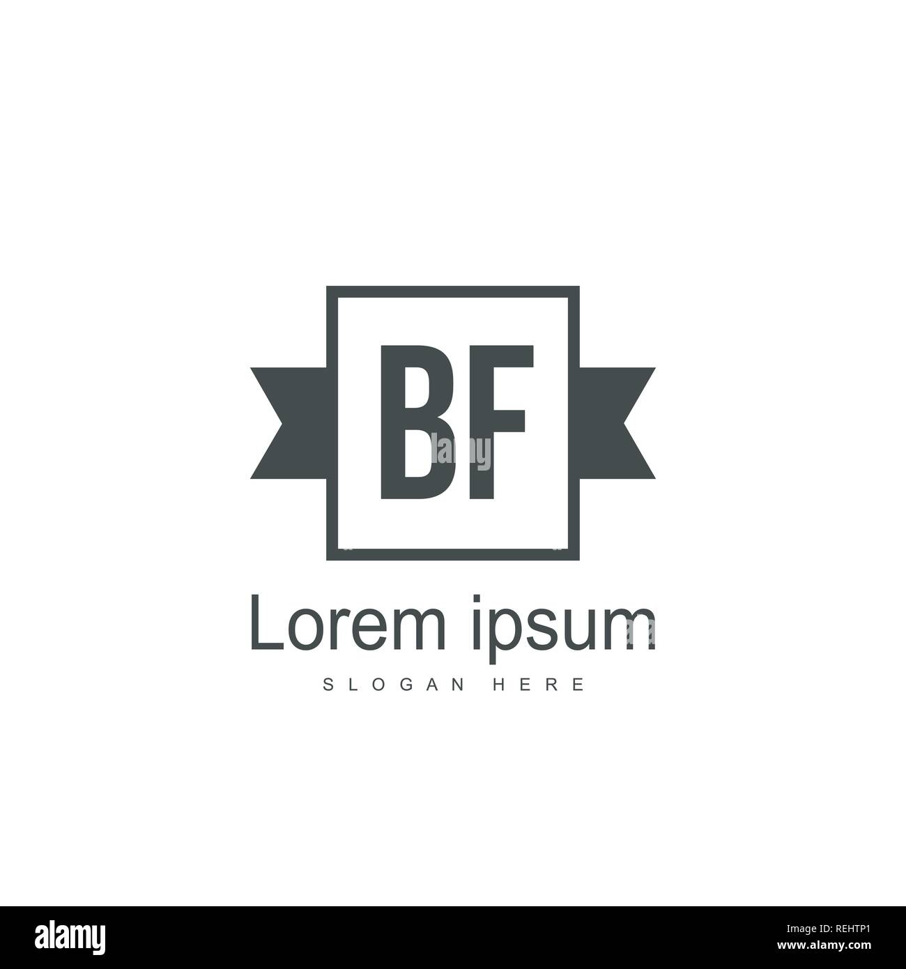 Initial BF Letter Logo Template Design Stock Vector Image & Art - Alamy