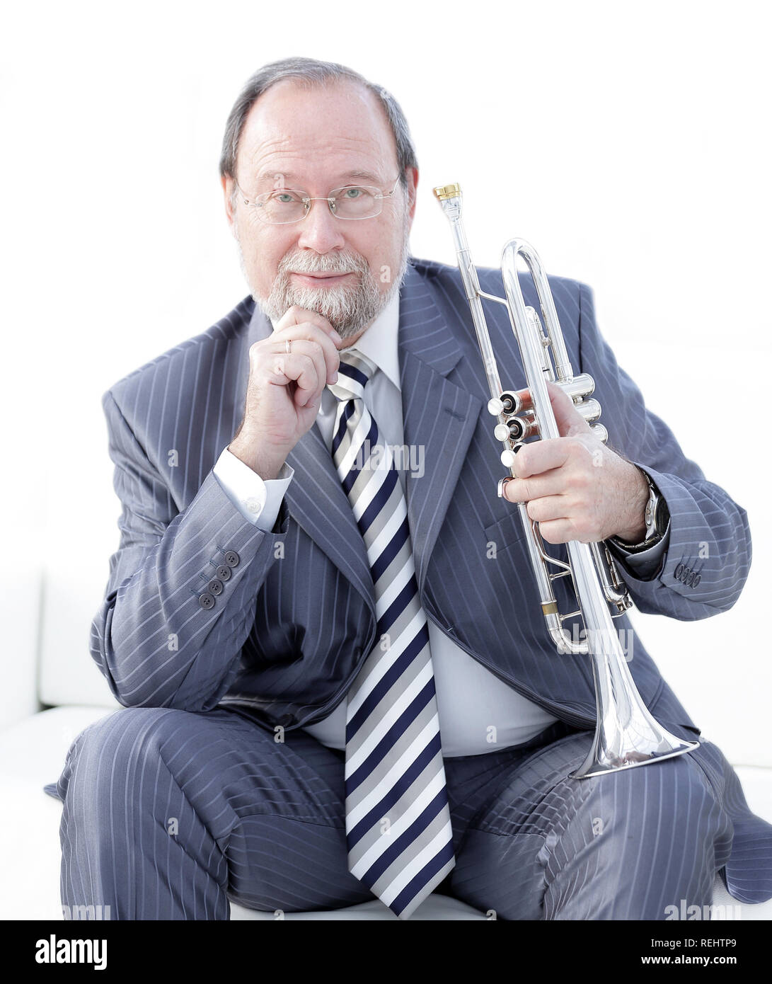 Dark portrait musician brass hi-res stock photography and images - Alamy