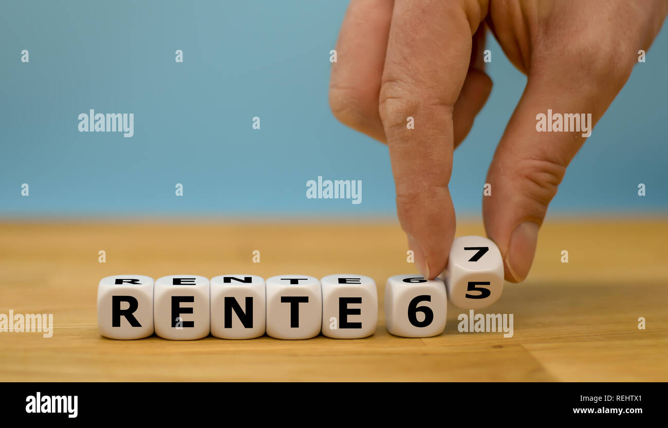 Retirement with 65 or 67? Hand is turning a dice and changes the ...