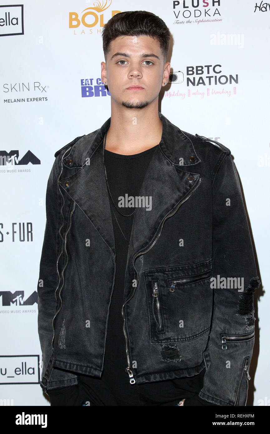 NEW YORK, NY - AUGUST 19: Tyler Baltierra attends The 2018 VMA Gifting ...