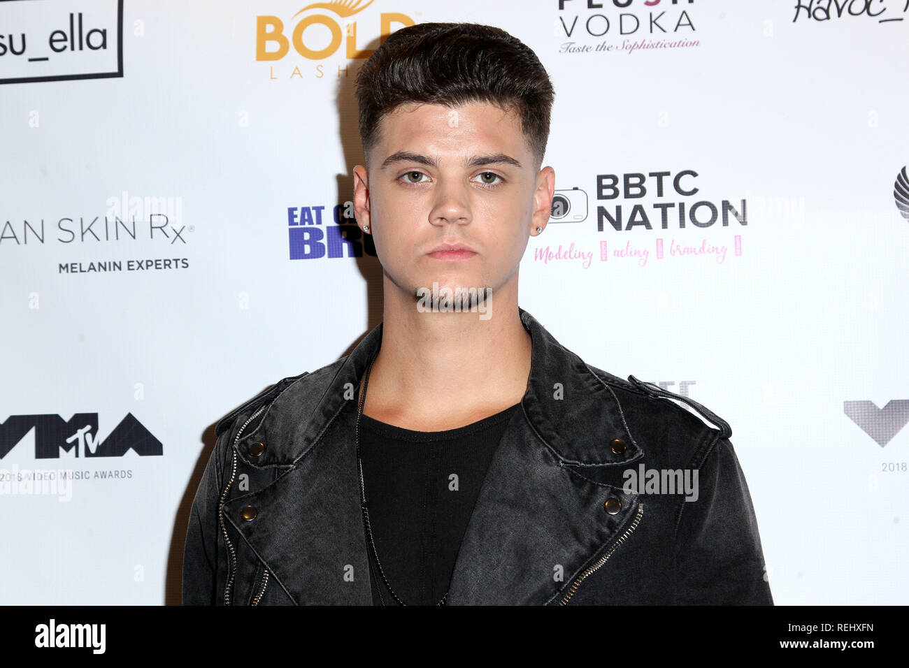 NEW YORK, NY - AUGUST 19: Tyler Baltierra attends The 2018 VMA Gifting ...