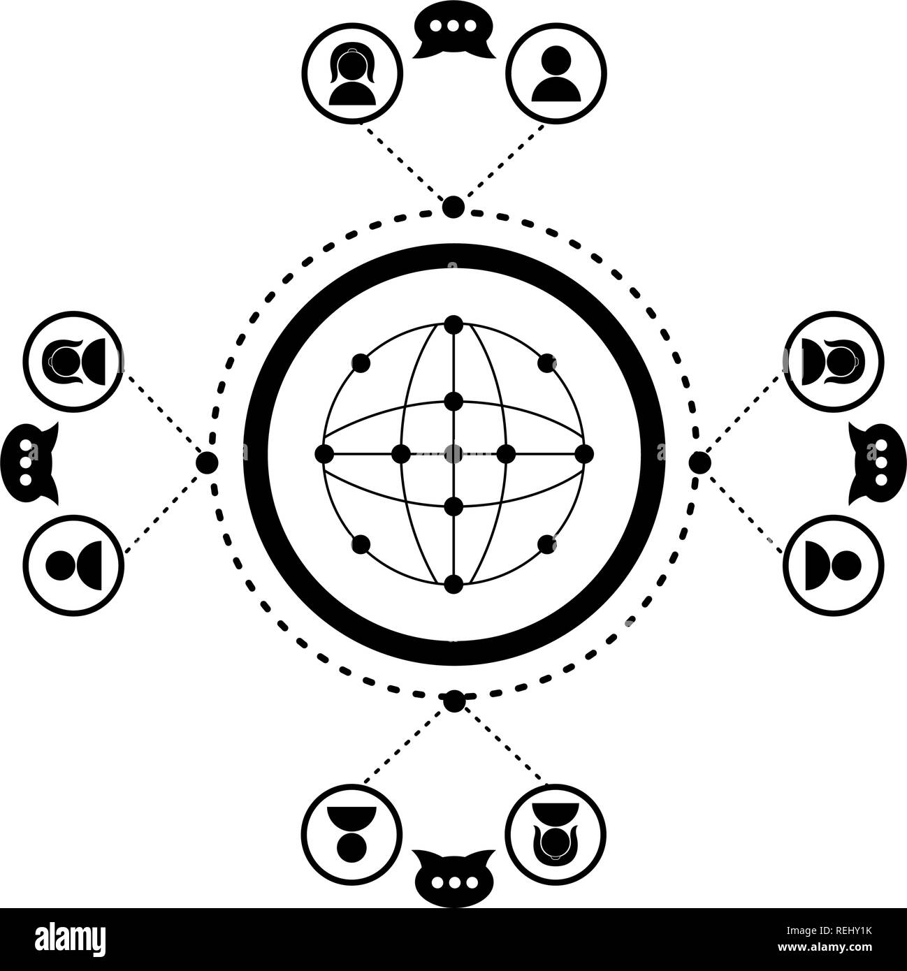 Isolated social network icon Stock Vector Image & Art - Alamy