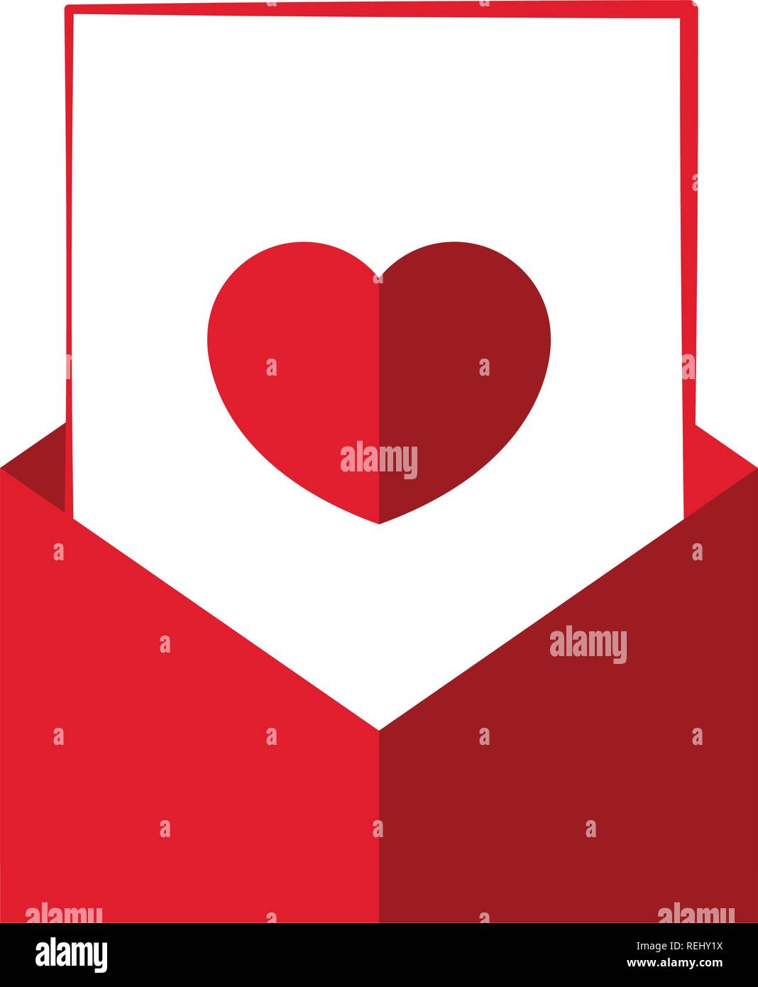 Heart letter in an envelope Stock Vector Image & Art - Alamy