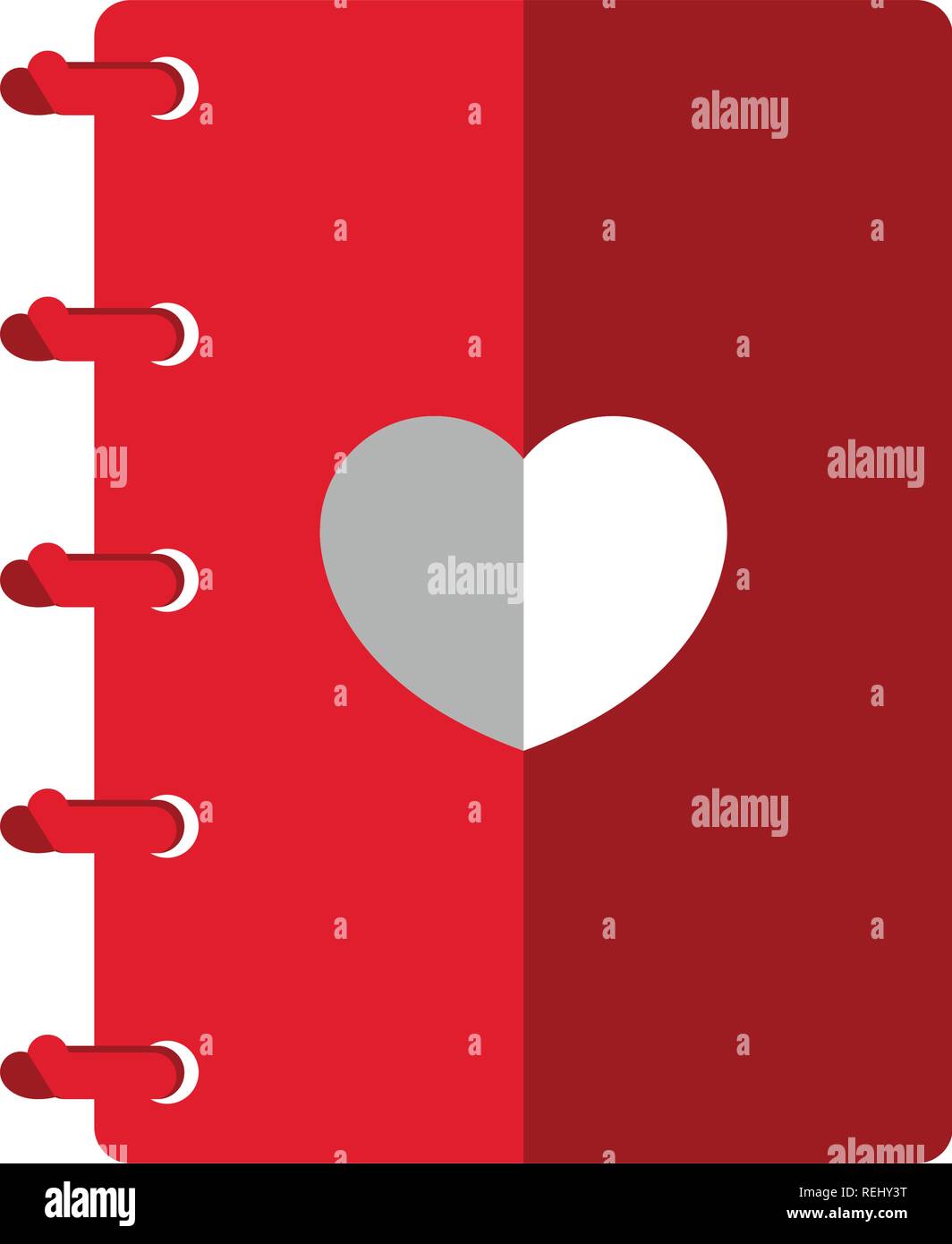 Cute notebook with a heart Stock Vector Image & Art - Alamy