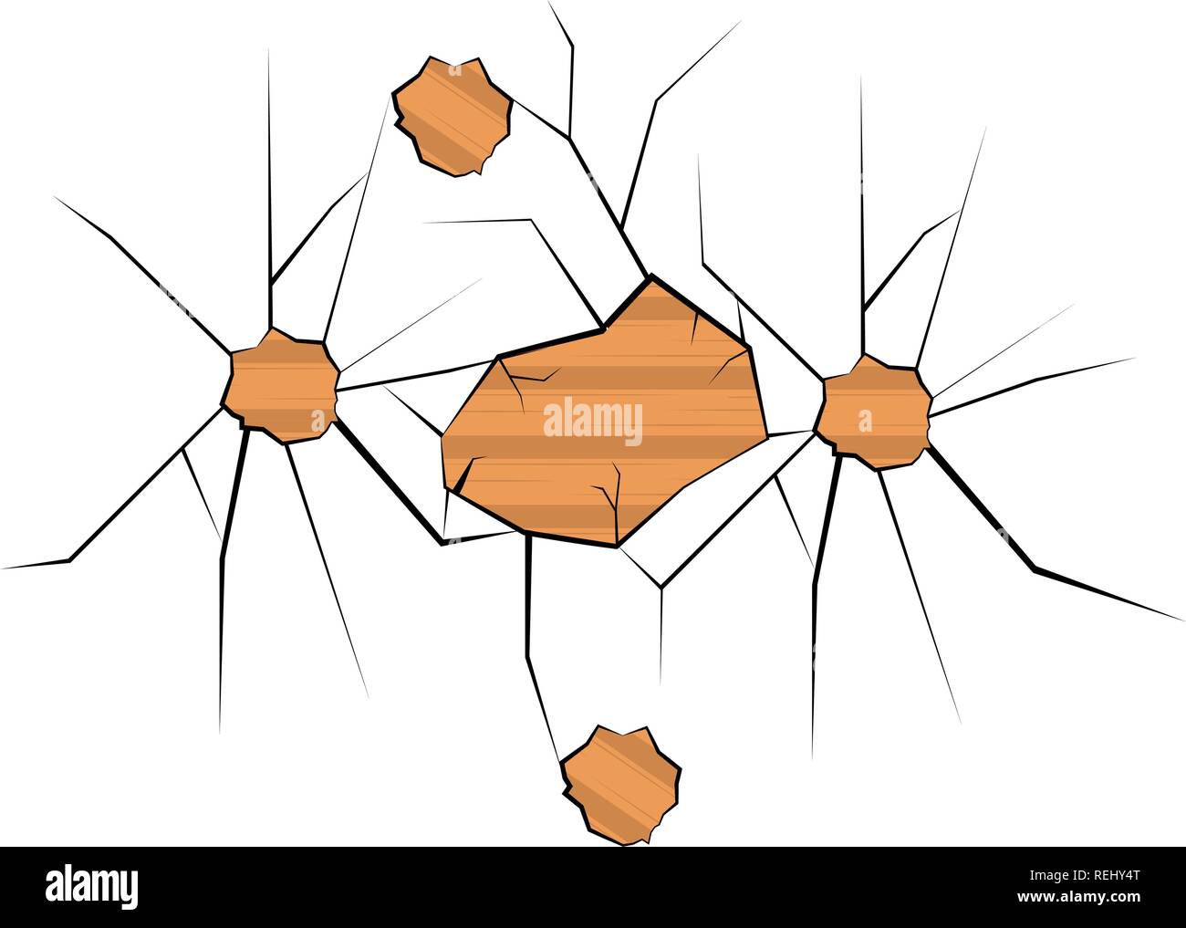Isolated wooden wall cracked Stock Vector Image & Art - Alamy