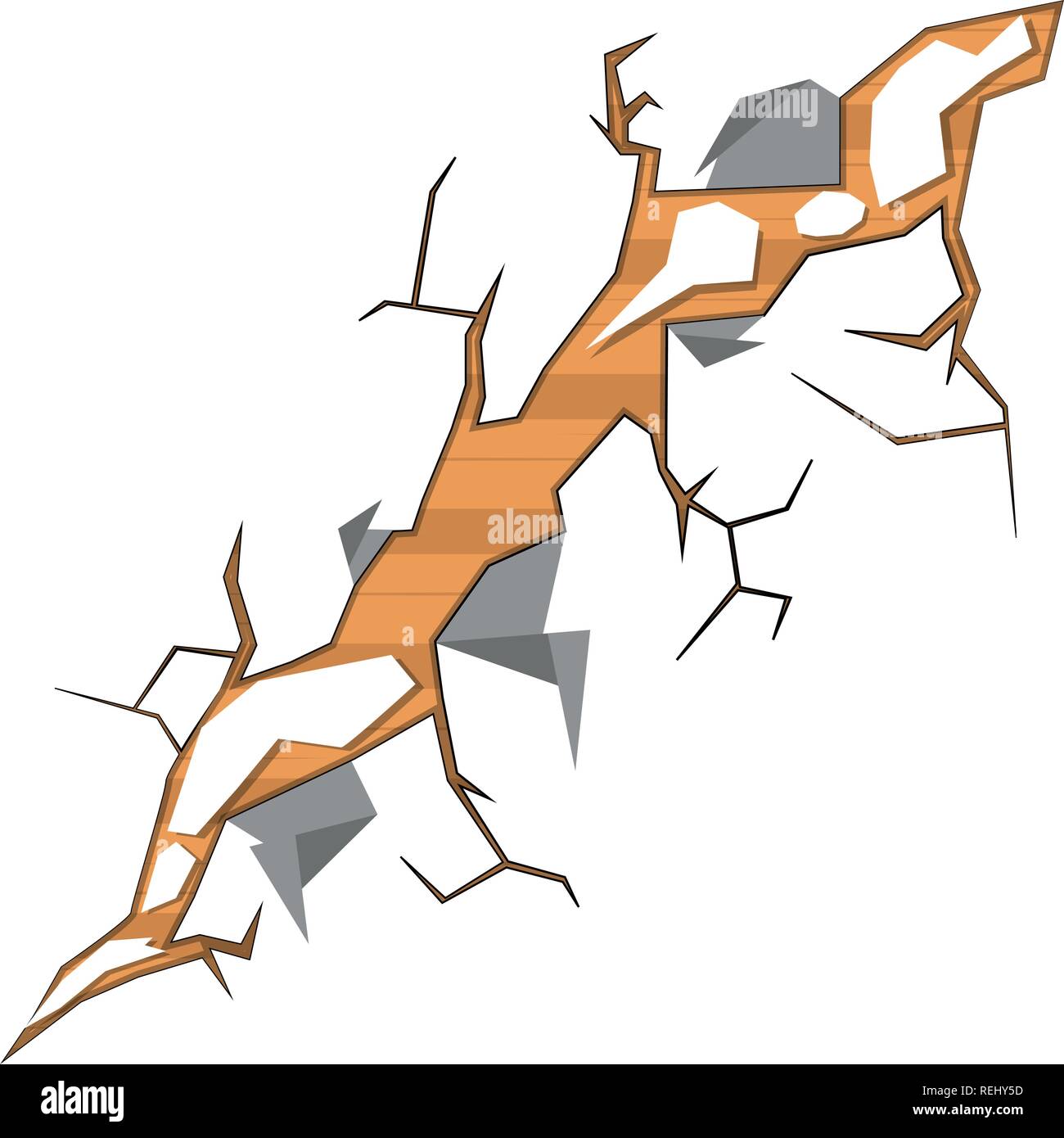 Isolated wooden wall cracked Stock Vector Image & Art - Alamy