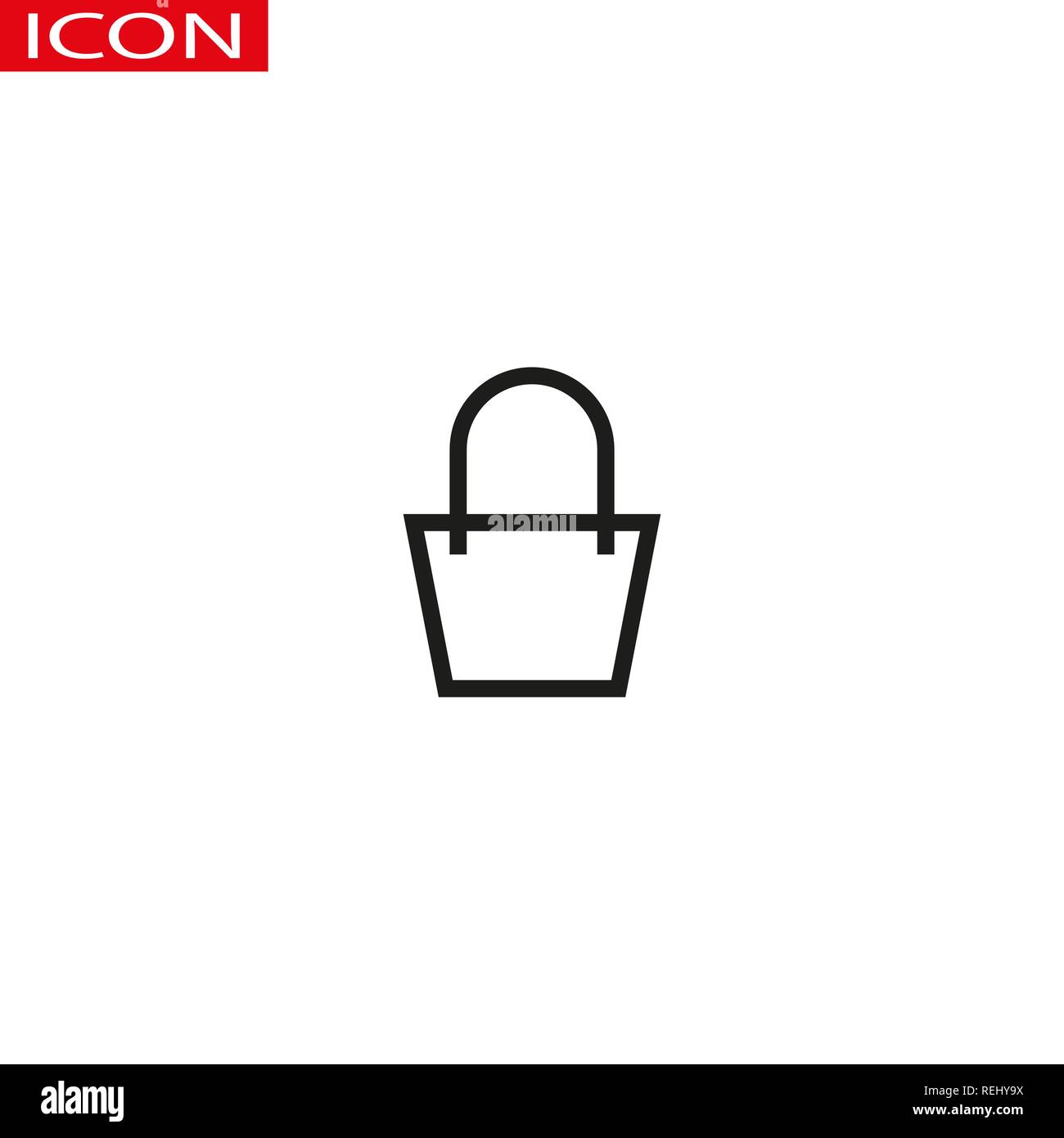 Shopping Bag Outline Icon Linear Style Sign For Mobile Concept And Web Design Paper Bag Simple
