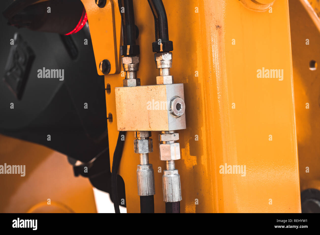 Close-up shot of car engine hoses and tubes Stock Photo - Alamy