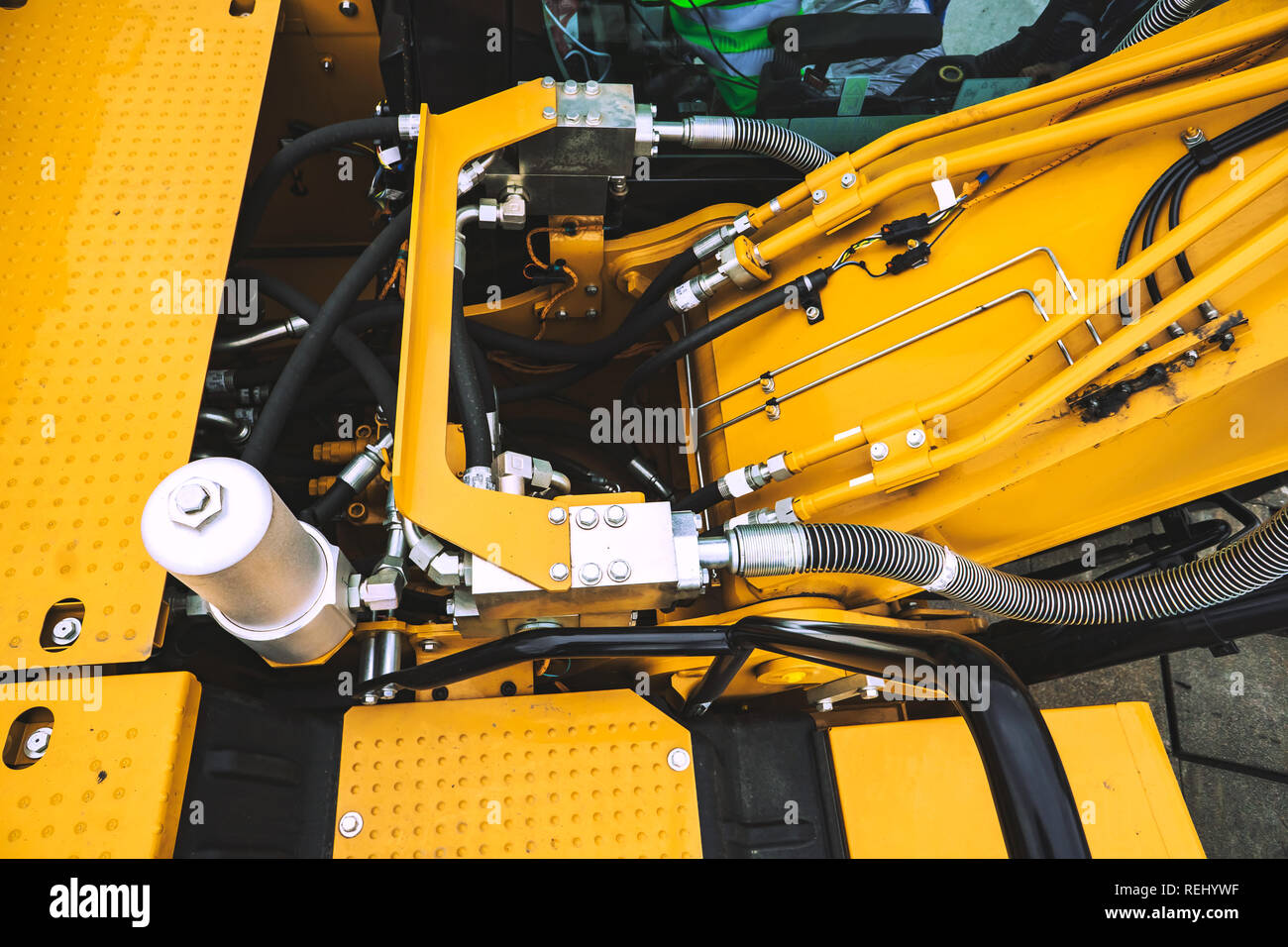 Close-up shot of car engine hoses and tubes Stock Photo - Alamy