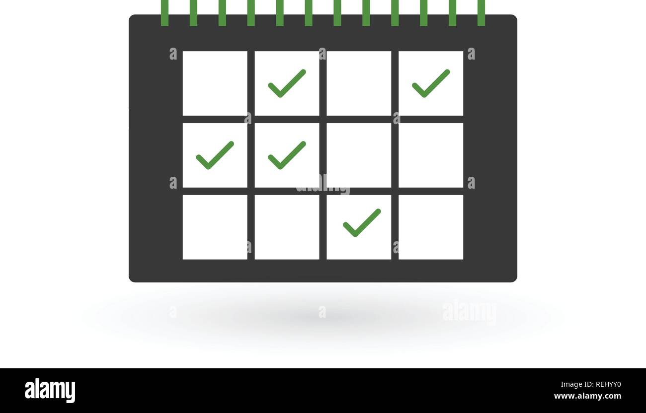 Calendar icon. Schedule concept. Daily organizer. Vector illustration ...