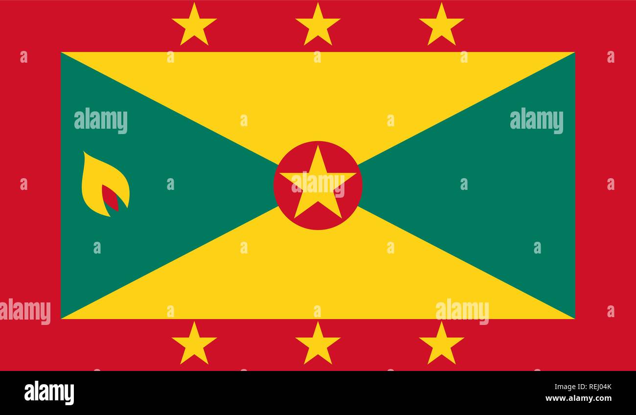 Grenada flag vector Stock Vector Images - Alamy