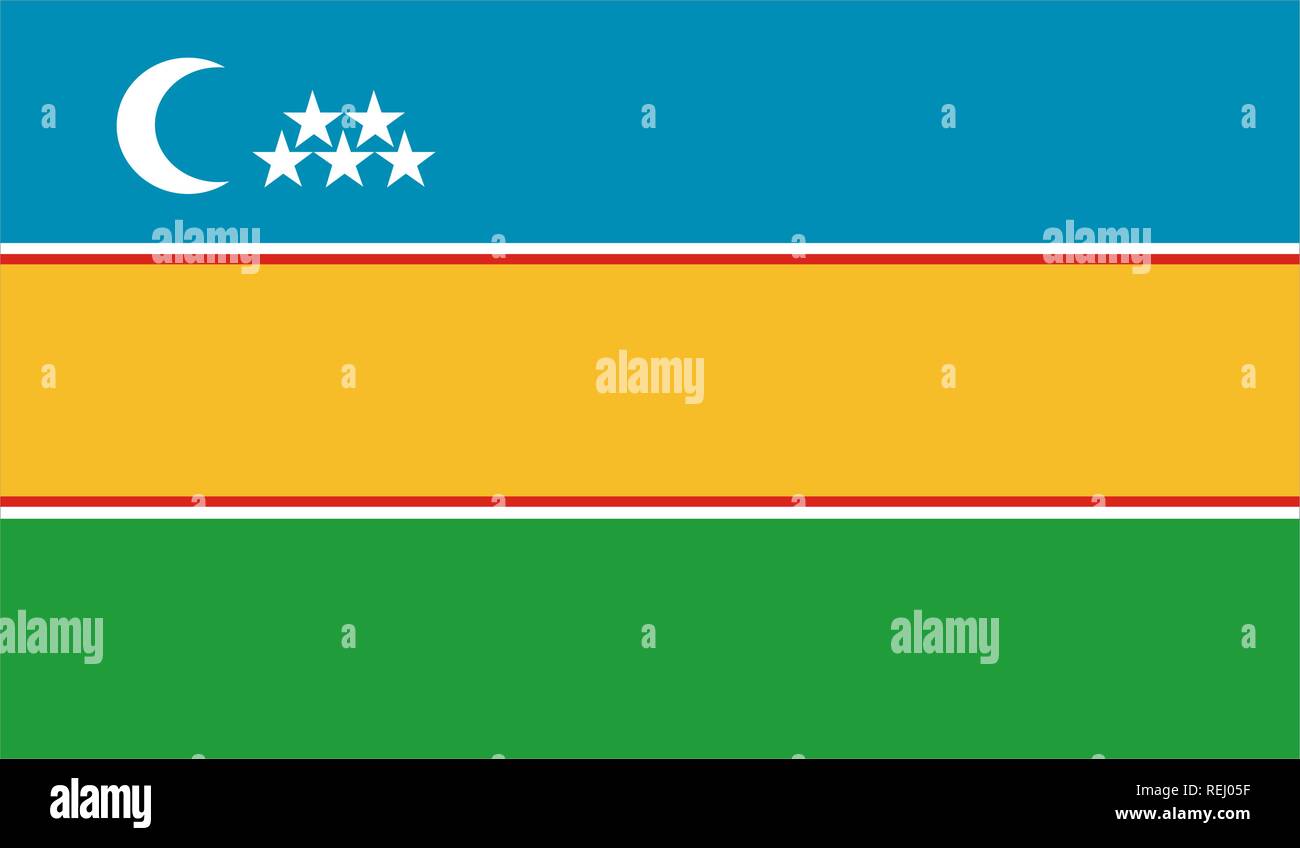 Karakalpakstan Flag Stock Vector Image & Art - Alamy