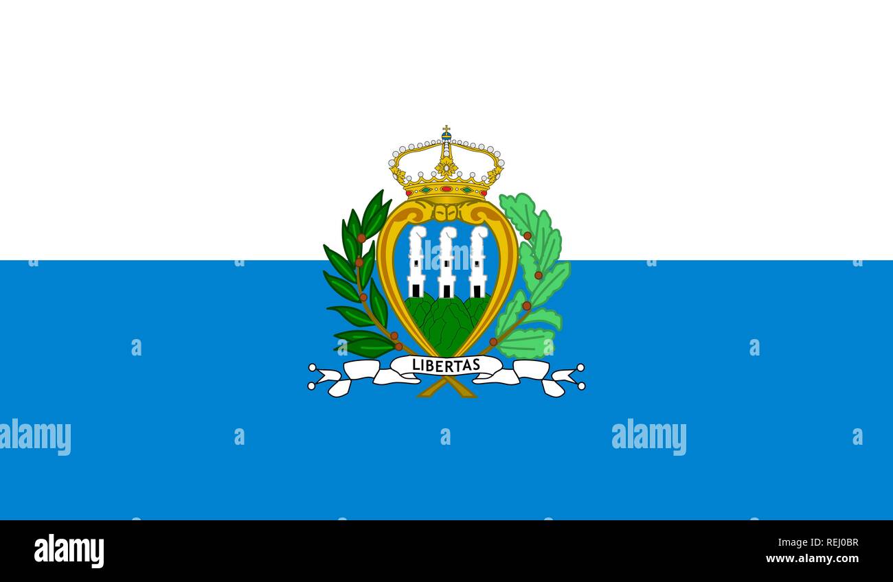 San Marino Flag Stock Vector Image And Art Alamy