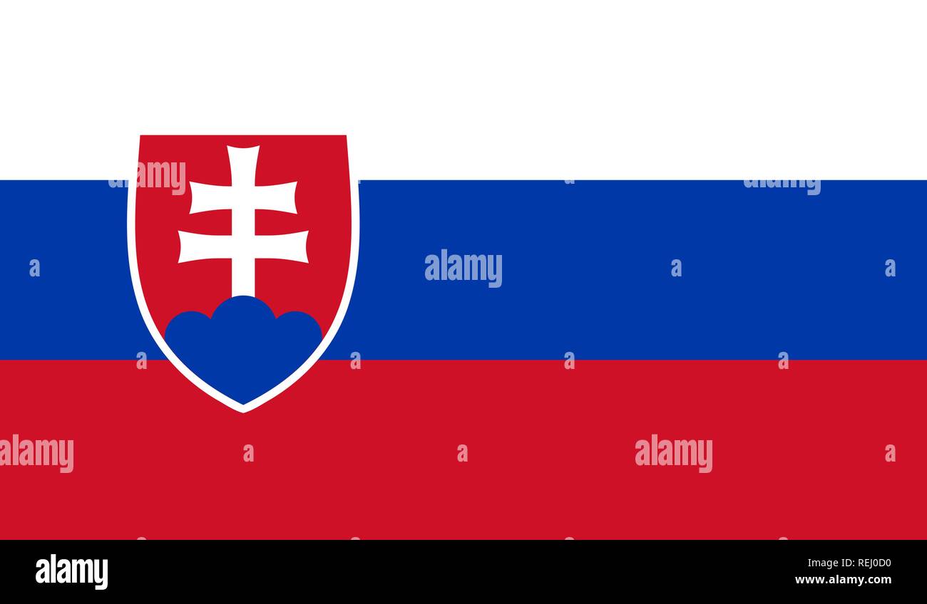 National flag of slovakia Stock Vector Images - Alamy