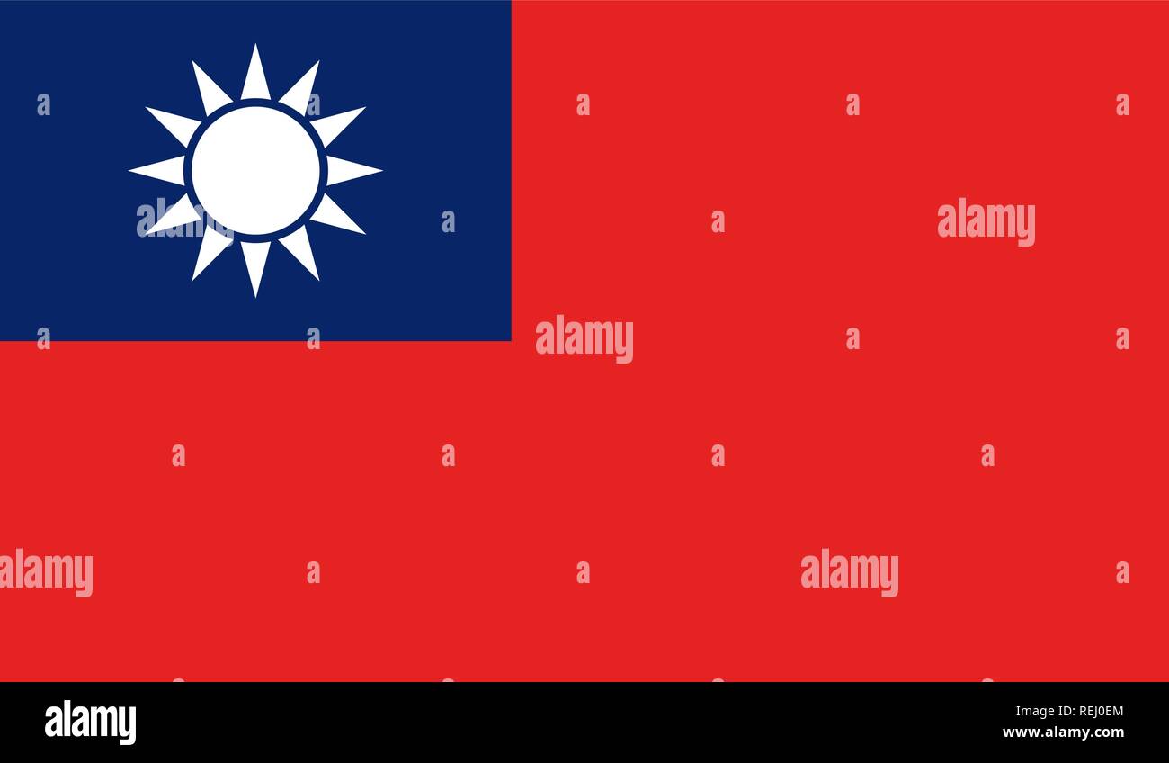 Taiwan flag clip art Stock Vector Images - Alamy