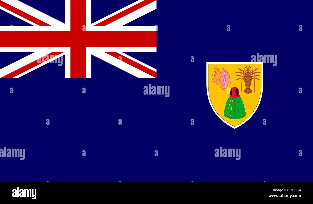 Turks and Caicos Islands Flag Stock Vector Image & Art - Alamy