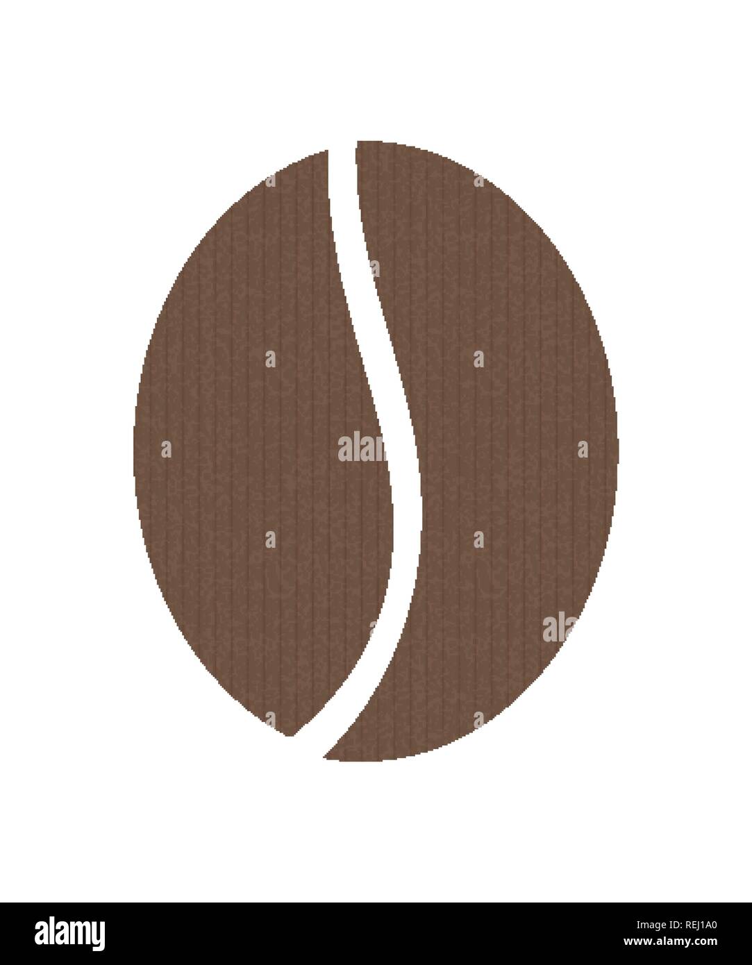 Coffee bean icon. Material cardboard texture. Vector illustration Stock ...