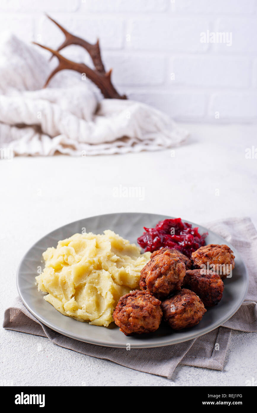 Traditional swedish meatball hi-res stock photography and images - Alamy
