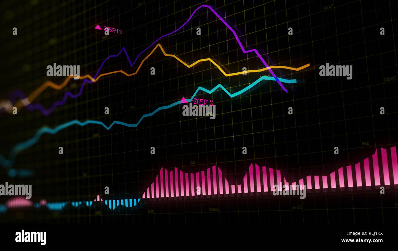 3D rendering of stock indexes in virtual space. Economic growth ... 3D rendering of stock indexes in virtual space. Economic growth ...