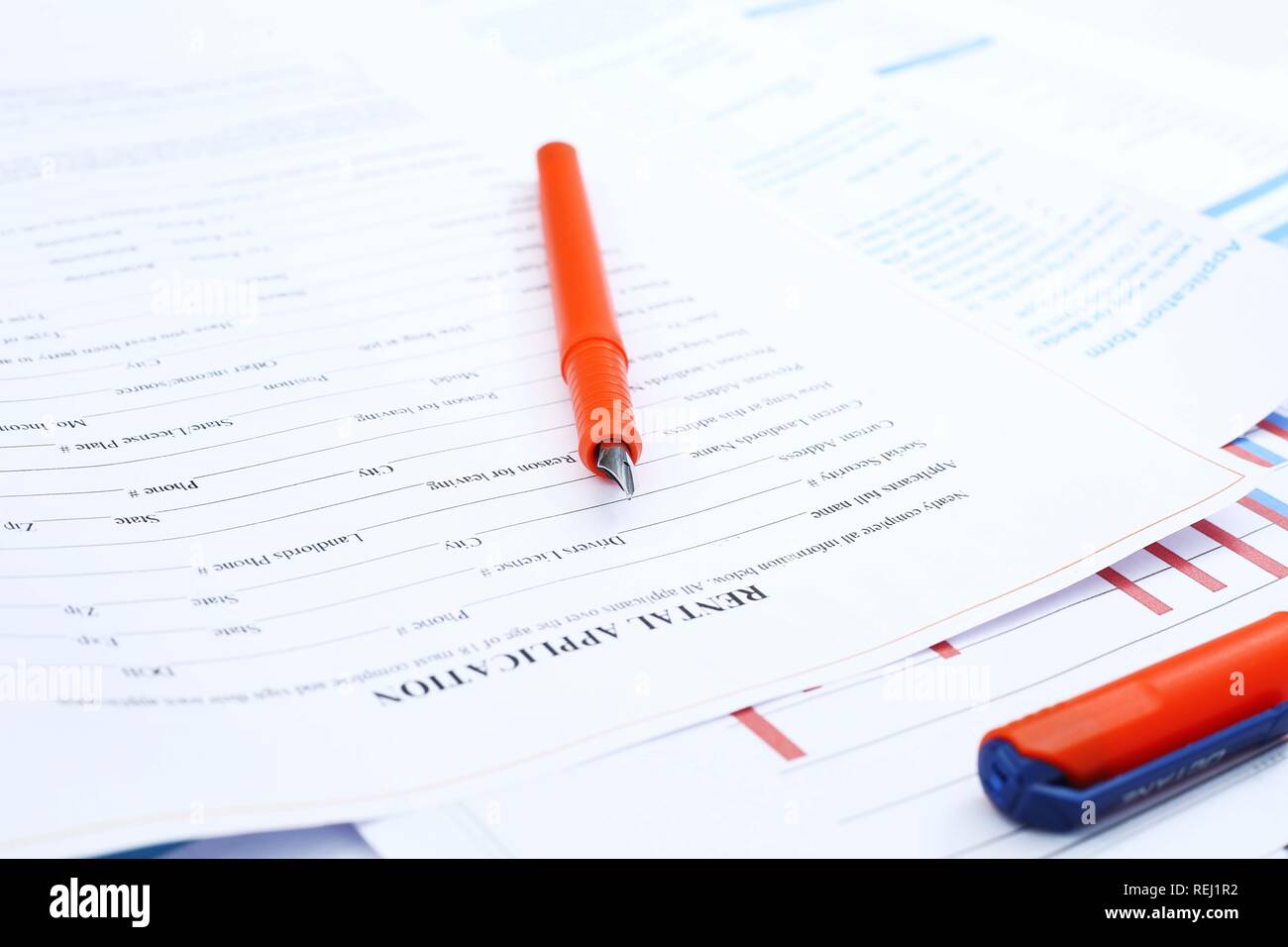 Picture of fountain pen on the form Stock Photo - Alamy