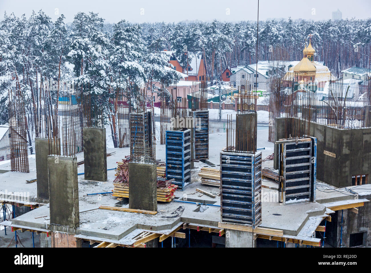 Design of reinforcement frame reinforcement for concrete frame house ...