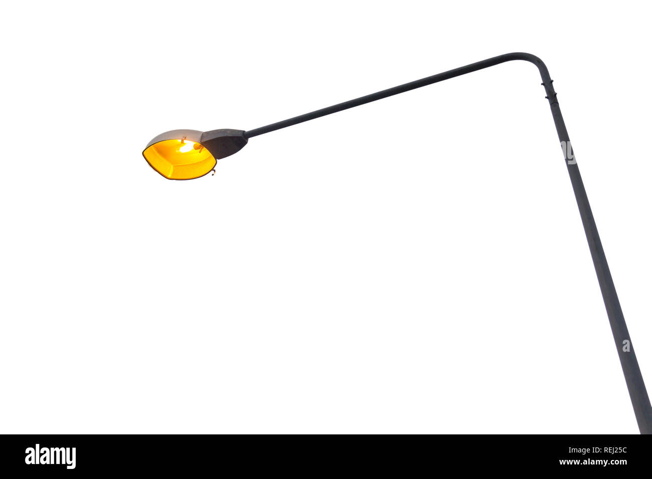 Lamp post with isolated white background Stock Photo - Alamy