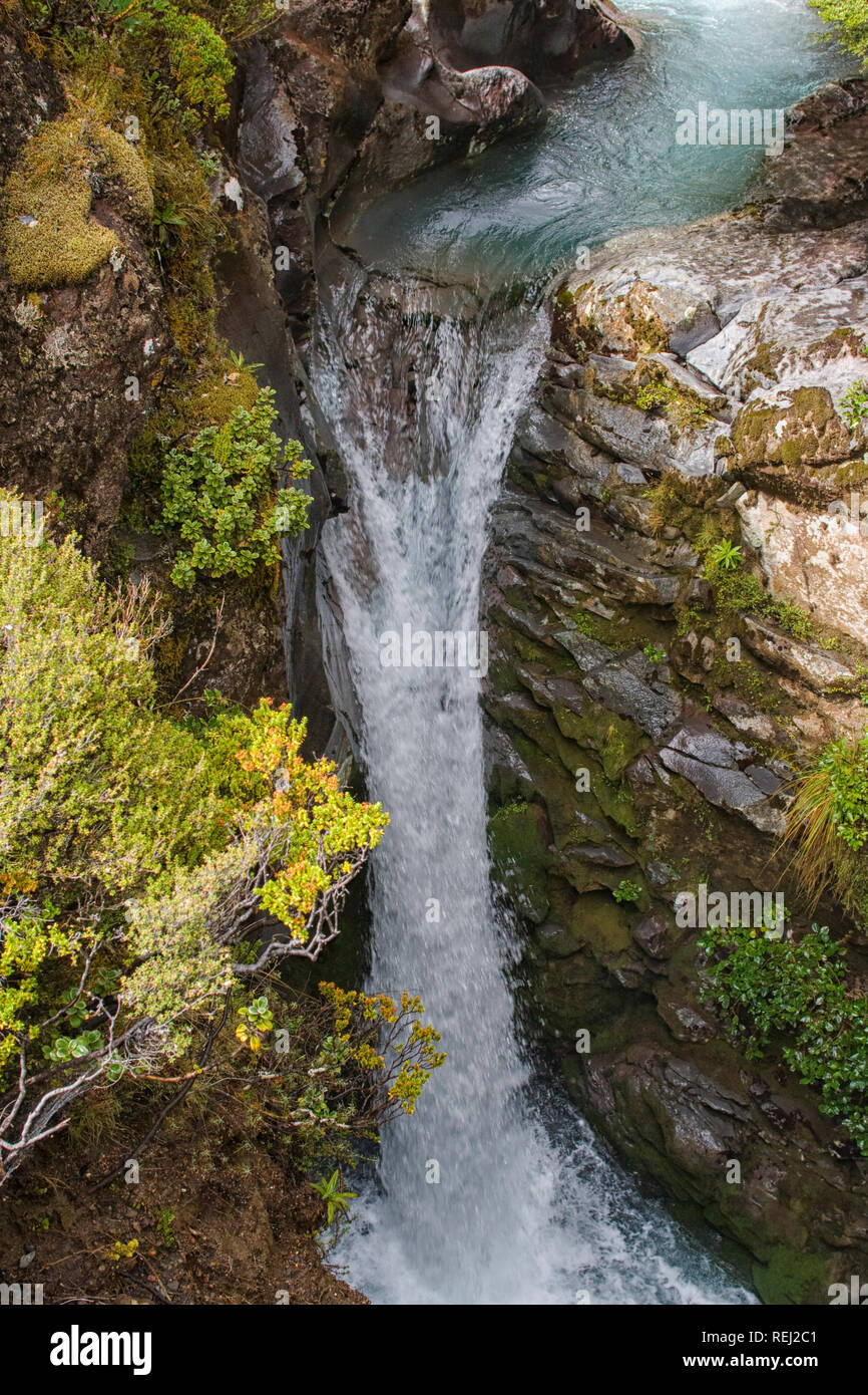 Waterfall in Tongariro National Park in New Zealand Stock Photo - Alamy