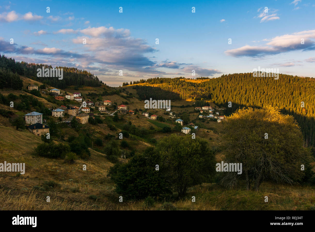 Sunset in Rodopa mountain, Bulgaria Stock Photo - Alamy