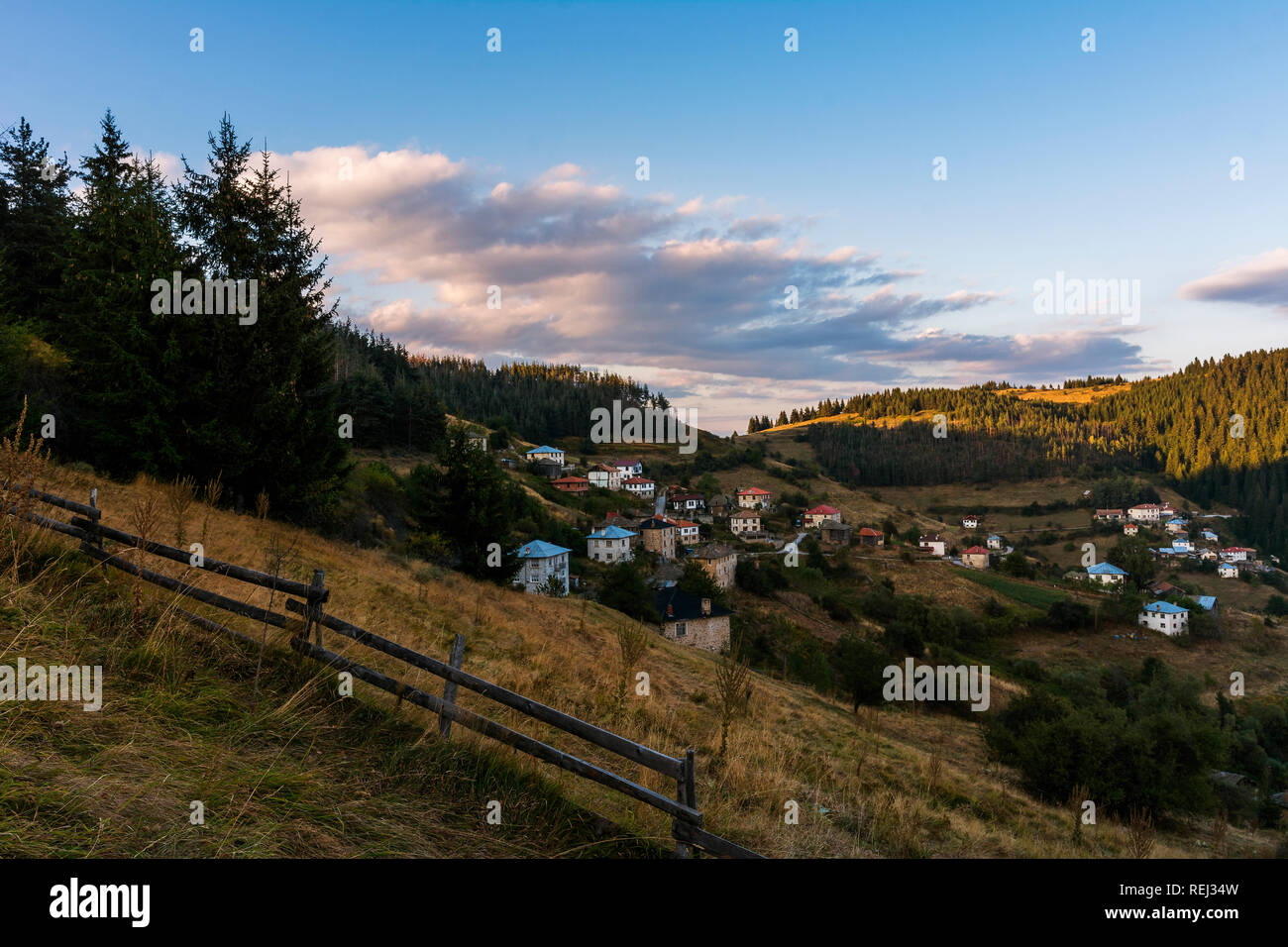 Sunset in Rodopa mountain, Bulgaria Stock Photo - Alamy