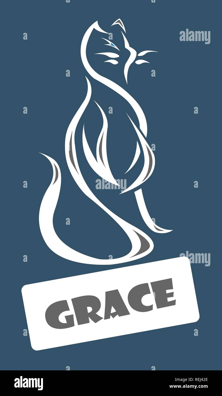 Cat logo vector vectors hi-res stock photography and images - Alamy