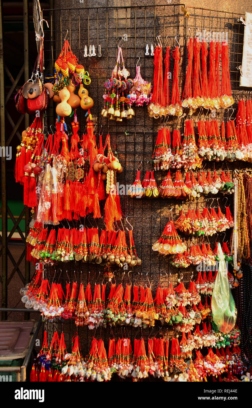 Colourful items on display and for sale on a street market here in the ...