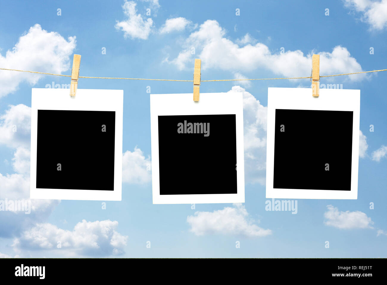 Polaroid photo frame cloud isolated hi-res stock photography and images ...