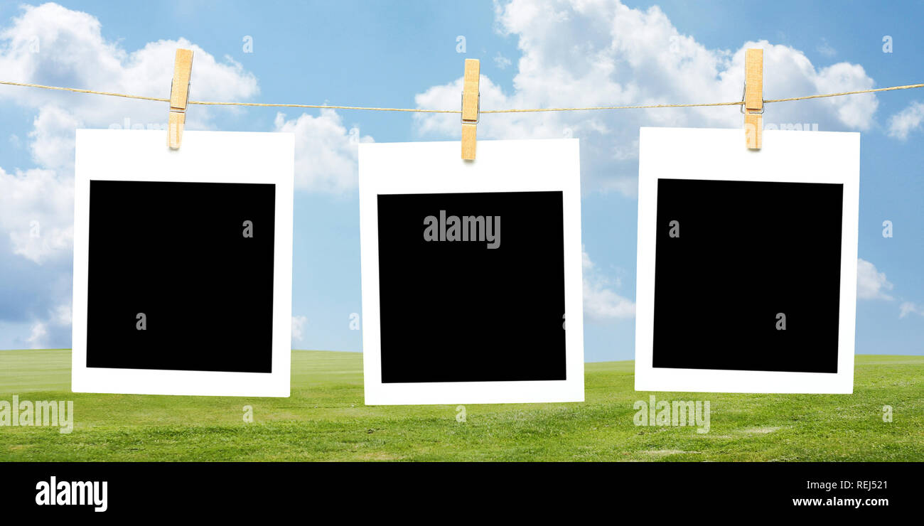 Polaroid photo frame cloud isolated hi-res stock photography and images ...