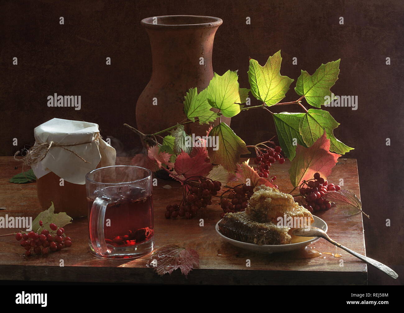 Cup viburnum tea teapot hi-res stock photography and images - Alamy