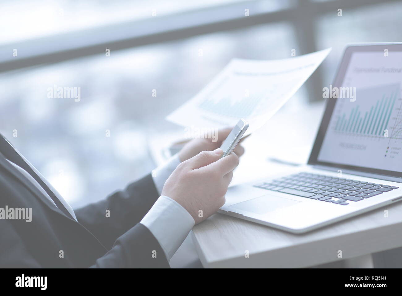 closeup.business person using finance and bank on internet Stock Photo ...