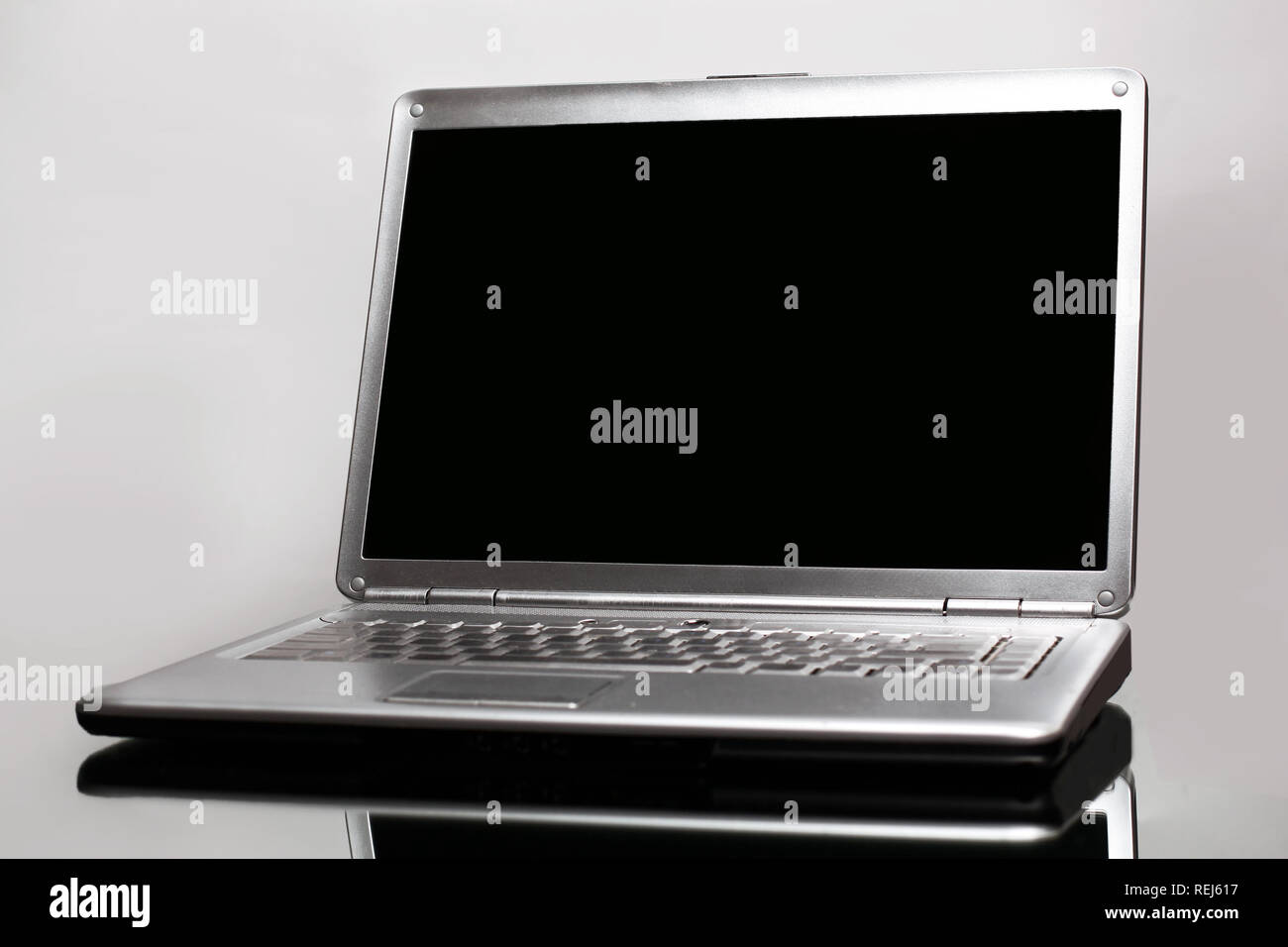 closeup of a laptop isolated on a white background Stock Photo - Alamy
