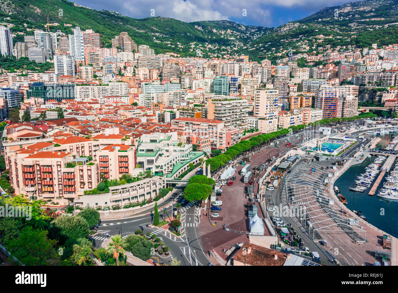 View of the city of Monaco. French Riviera Stock Photo - Alamy