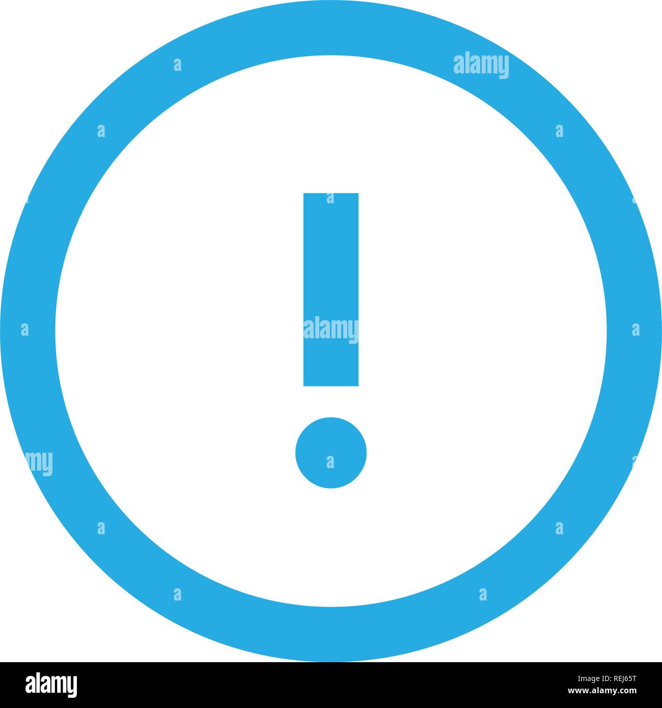 attention sign, caution button, exclamation mark in circle. vector ...