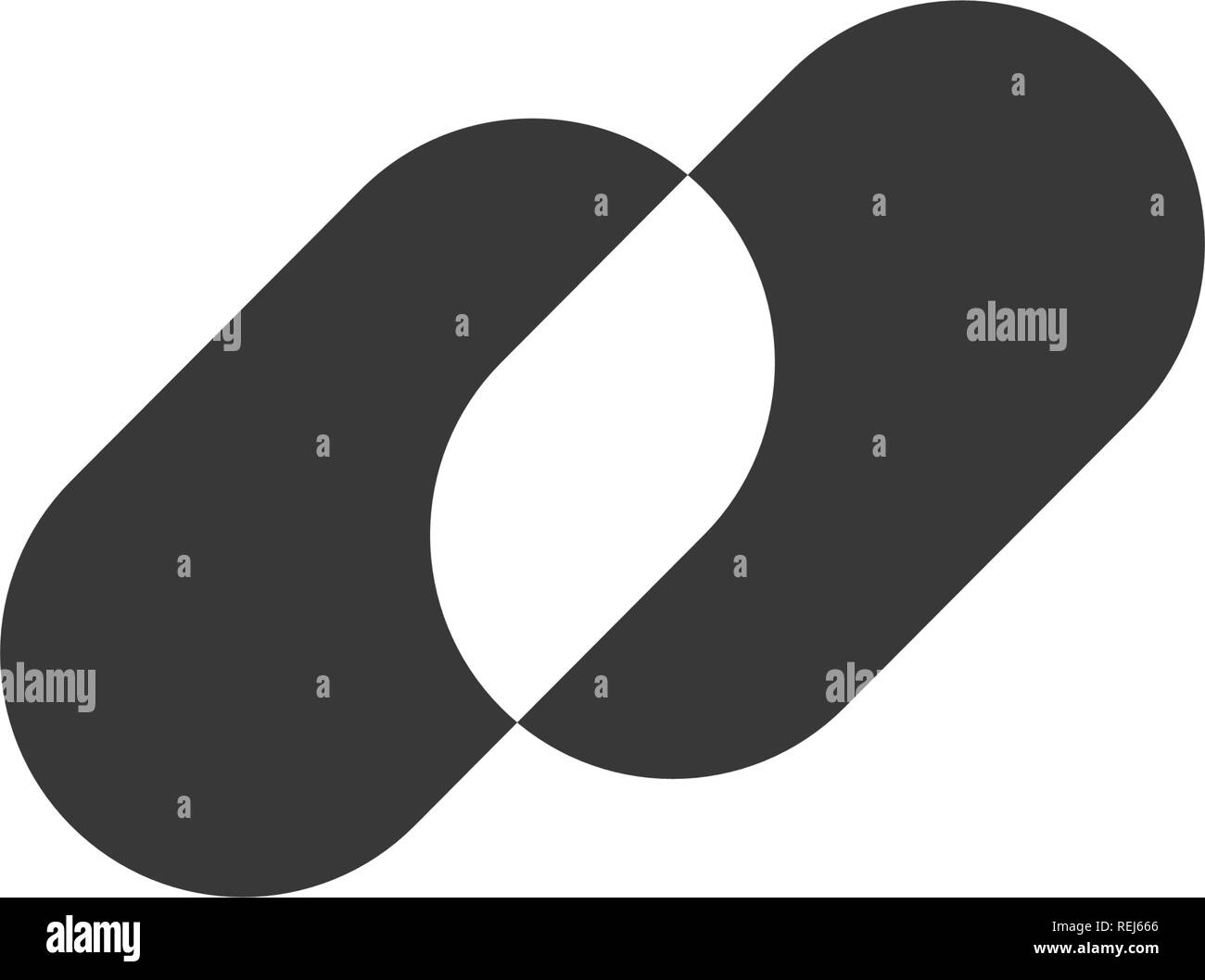 chain icon joined logo, vector illustration isolated on white Stock ...