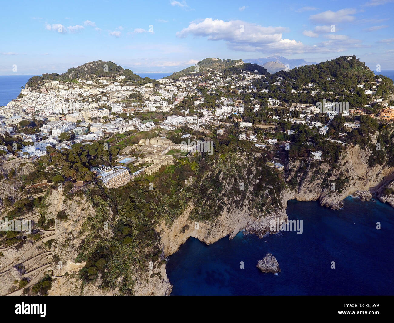 aerial view in Capri, Italy Stock Photo - Alamy