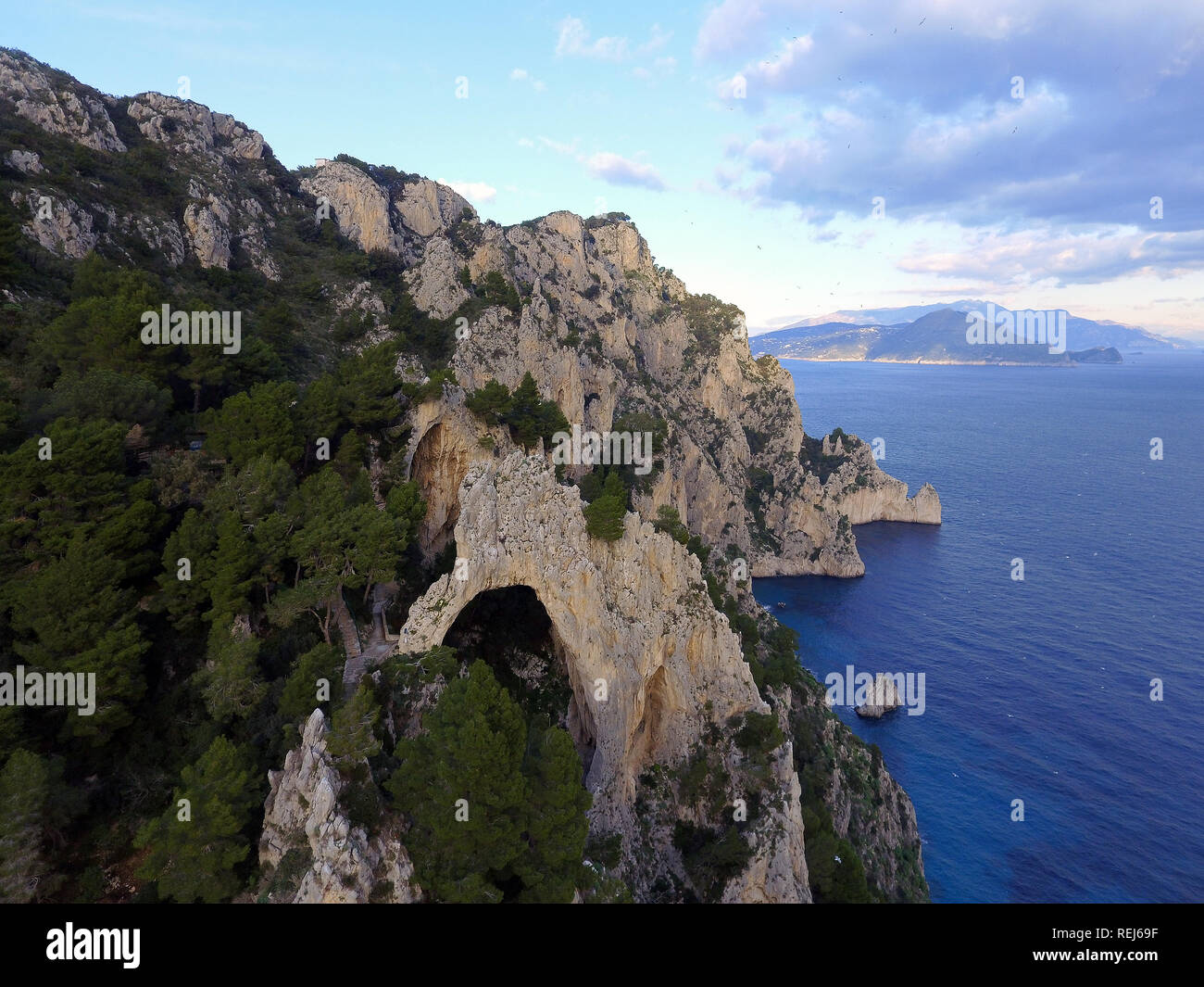 aerial view in Capri, Italy Stock Photo - Alamy
