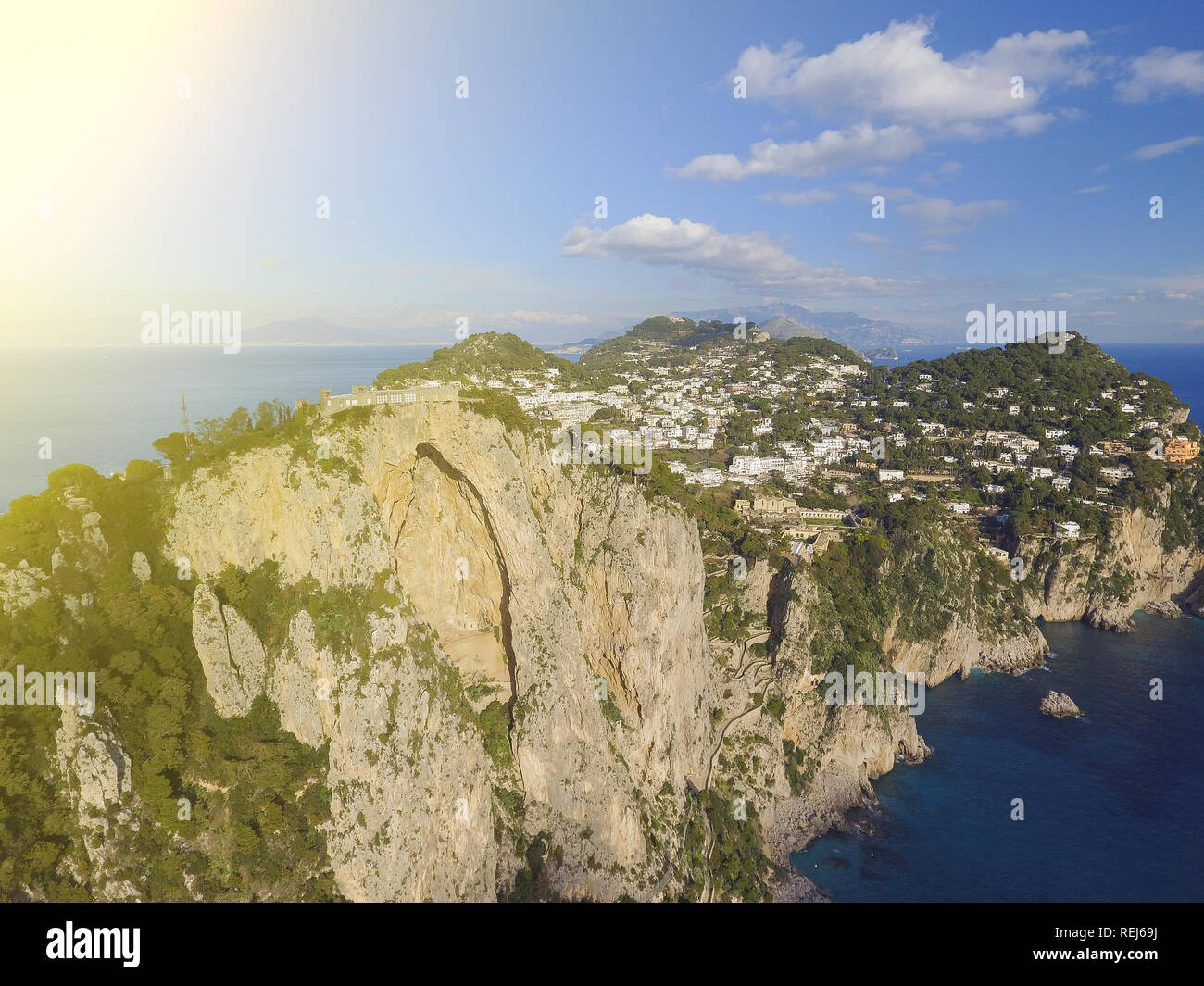 aerial view in Capri, Italy Stock Photo - Alamy