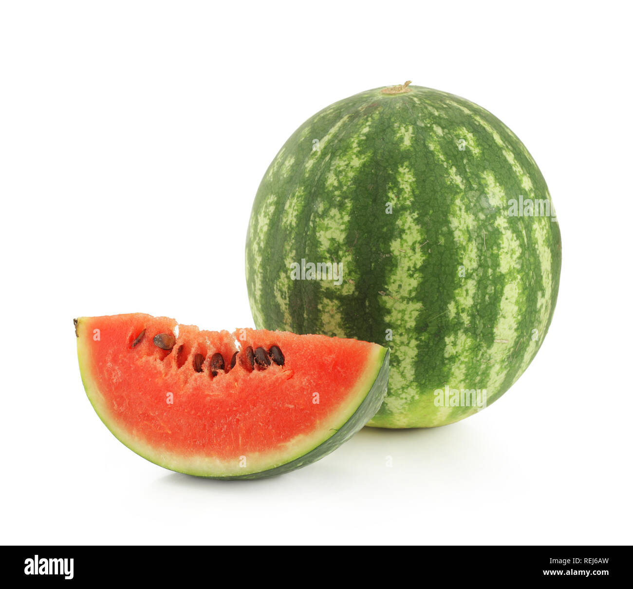Small watermelon, isolated on white Stock Photo - Alamy