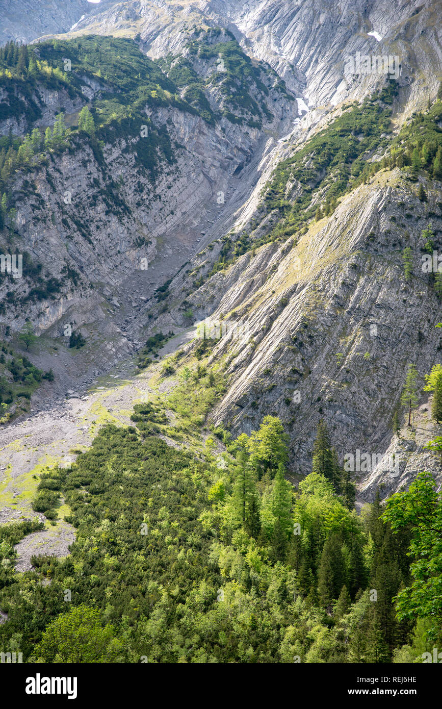 slope in the alps with boulders and scree Stock Photo - Alamy
