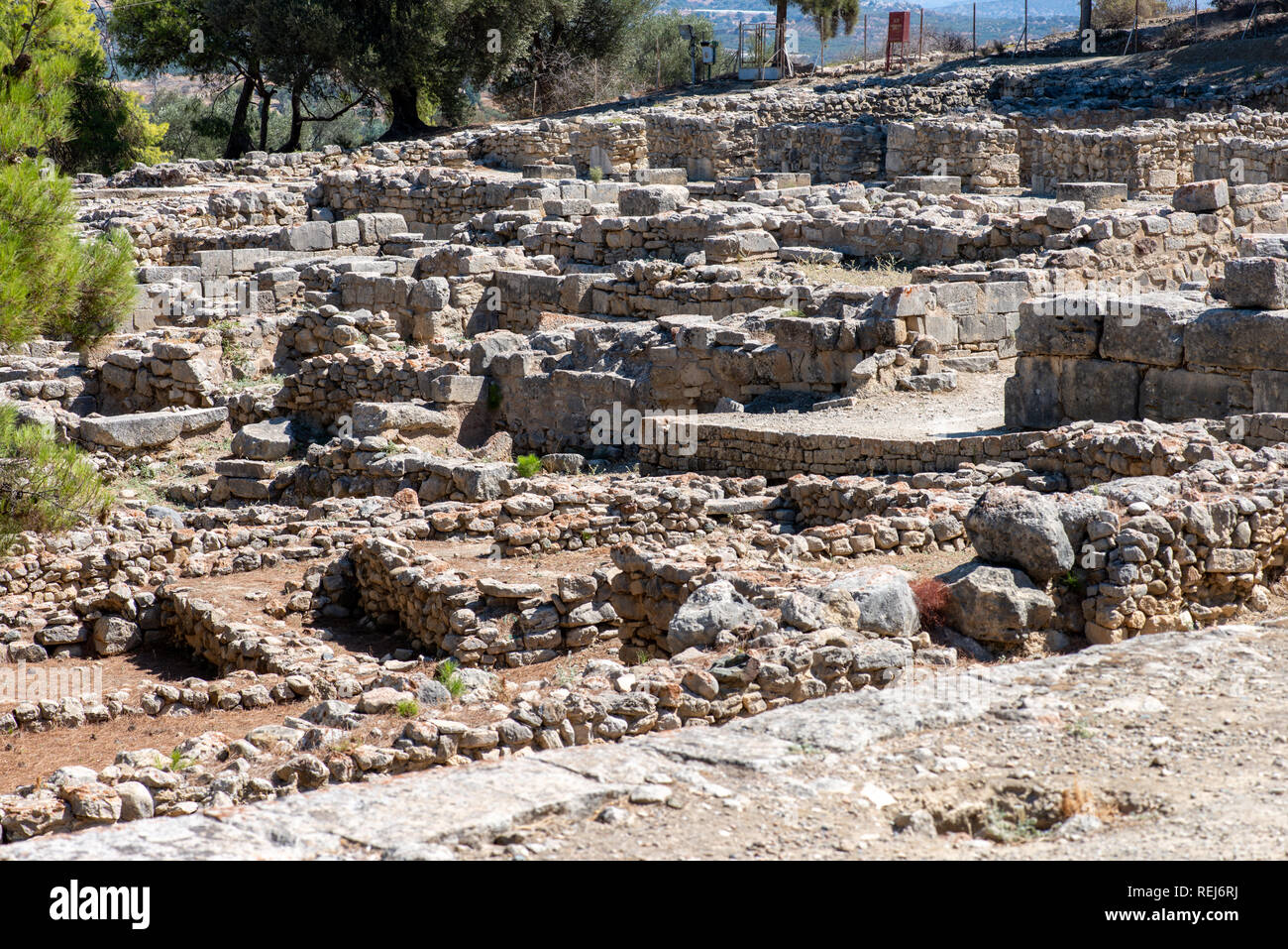 excavation of an historical palace, on Crete Stock Photo - Alamy