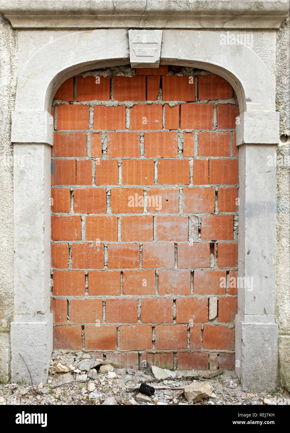 Denied entrance into an old building Stock Photo - Alamy