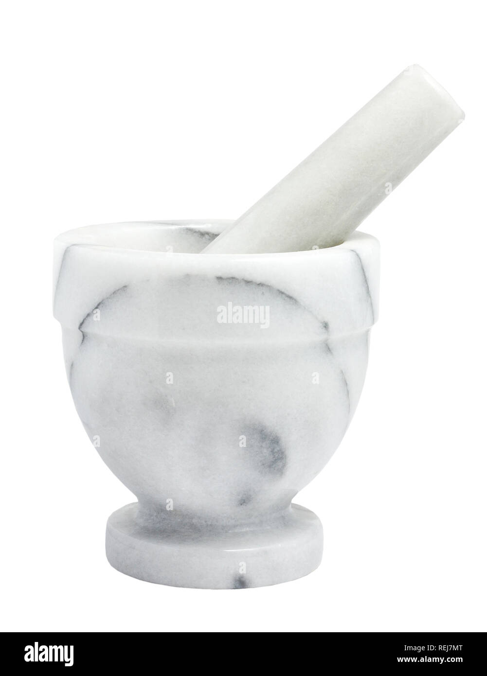 Pestle and mortar, isolated on white Stock Photo - Alamy