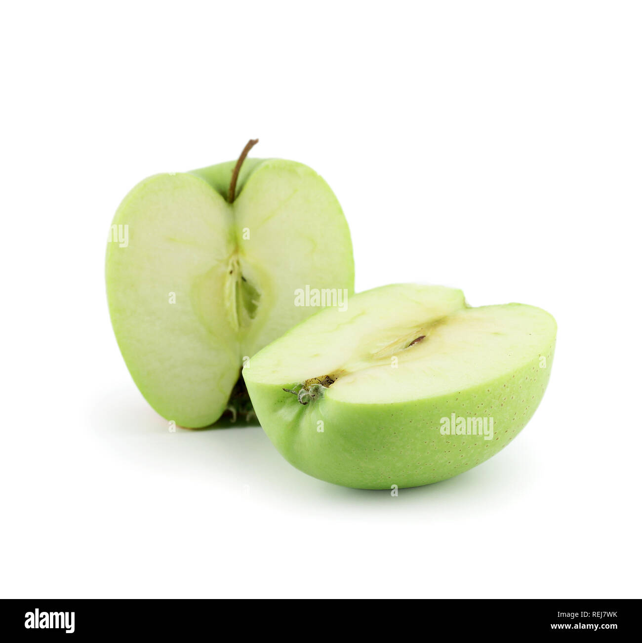 Halves of apple Cut Out Stock Images & Pictures - Alamy