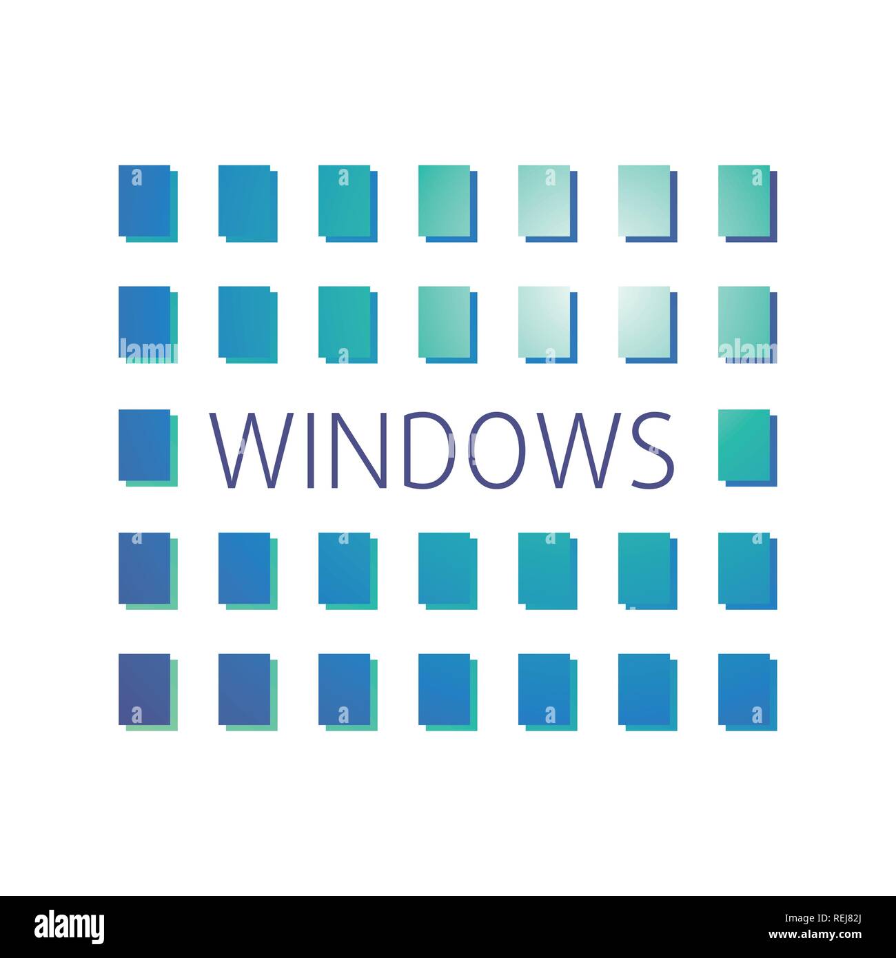 House windows logo icon Cut Out Stock Images & Pictures - Alamy