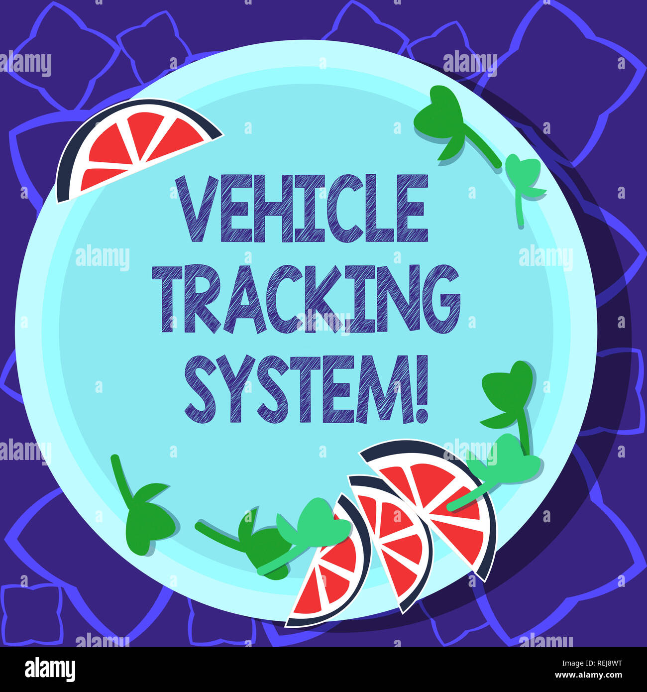 Handwriting text writing Vehicle Tracking System. Concept meaning ...